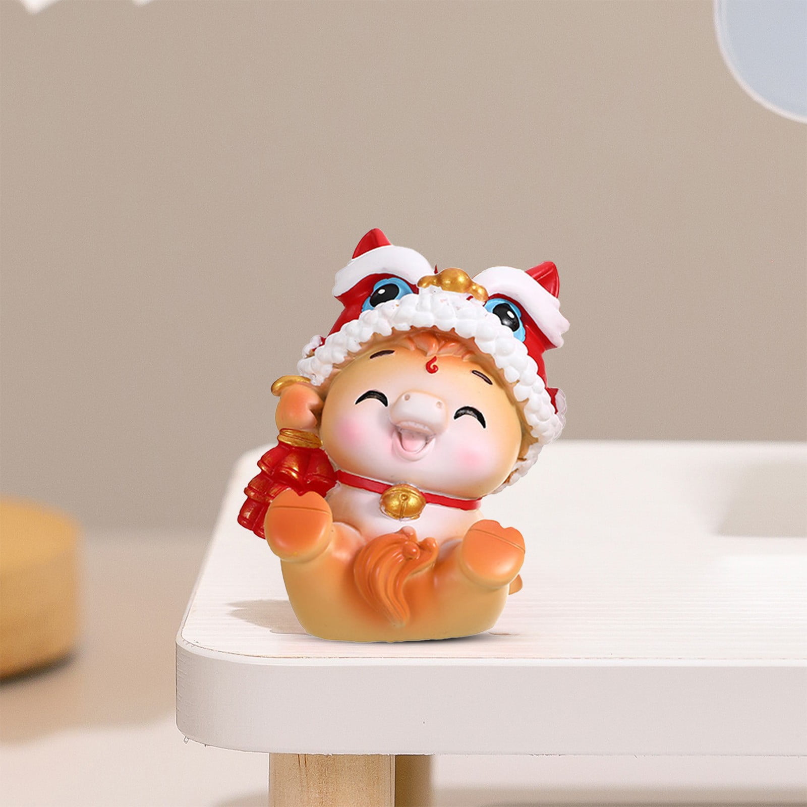 Chinese New Year Horse Figurines,Resin Mini Golden Chinese Zodiac Horse ...