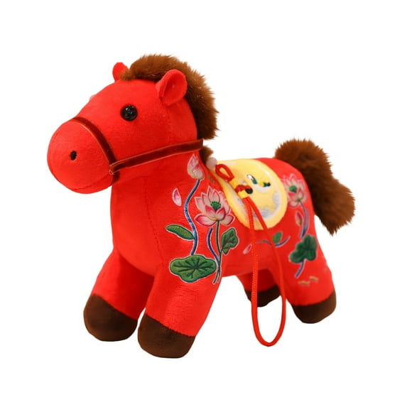 Chinese New Year Horse Plush Ornaments 2026 Spring Festival Decorations ...