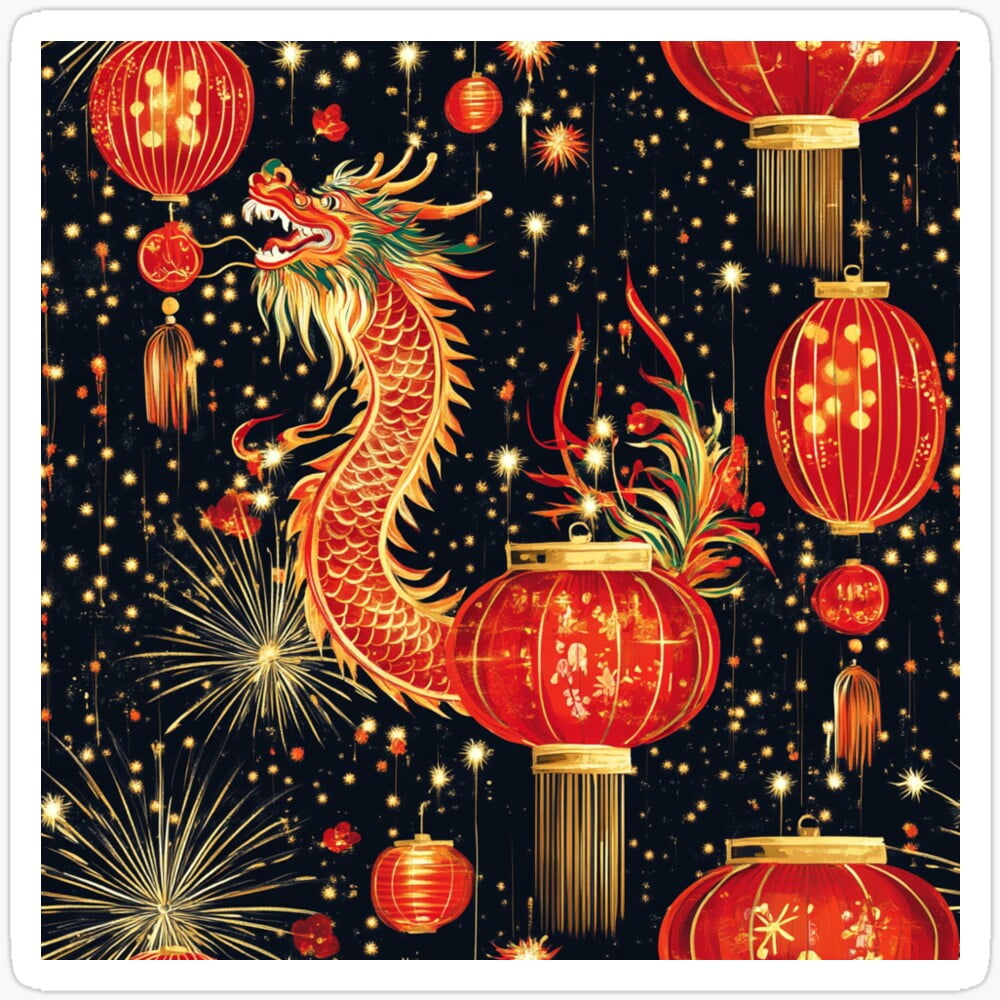 Chinese New Year Lights Sticker Kir-3291 - Walmart.com