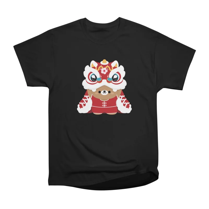 Chinese New Year Lion Dance Brown Bear T-Shirt Tee Gift For Him Merch ...