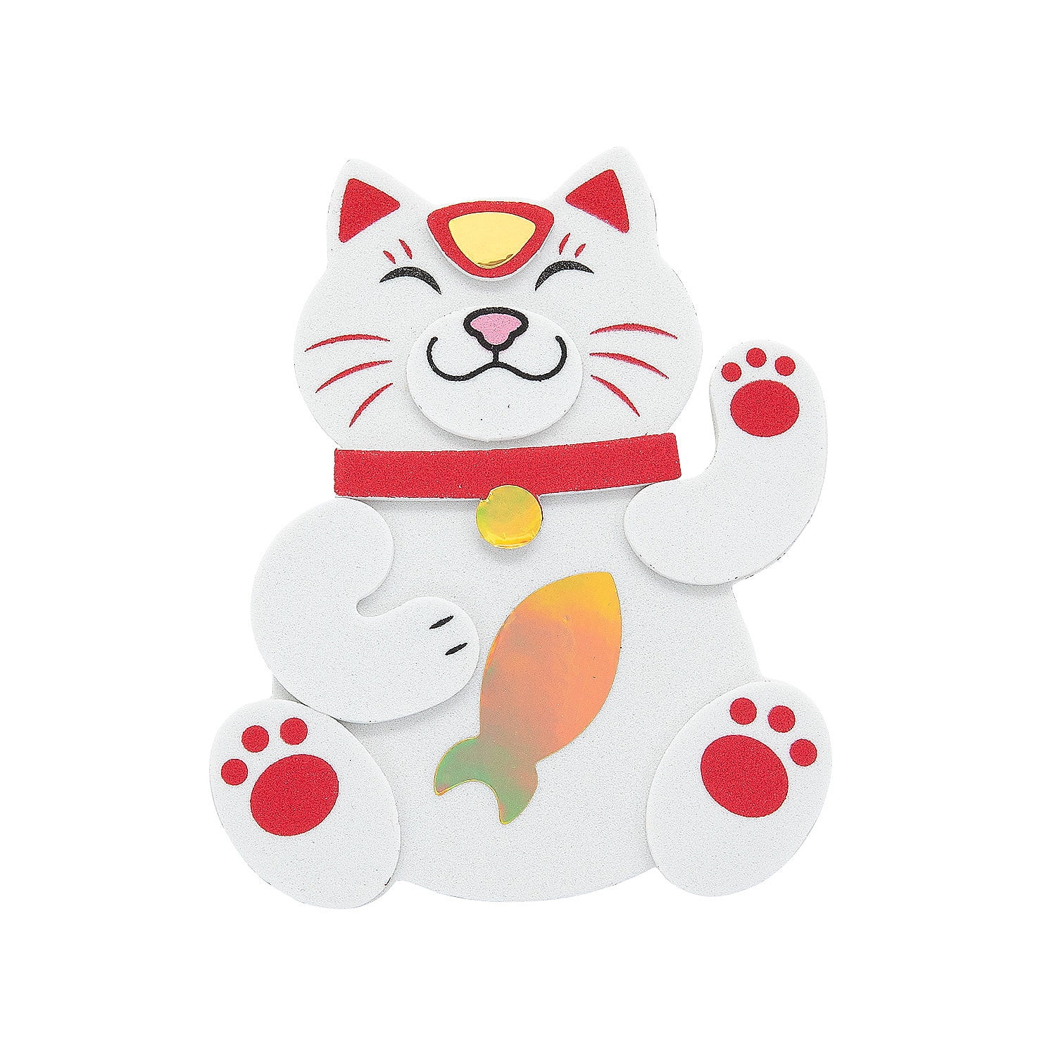 Chinese New Year Lucky Cat Magnet Craft Kit, Makes 12, Craft Kits ...