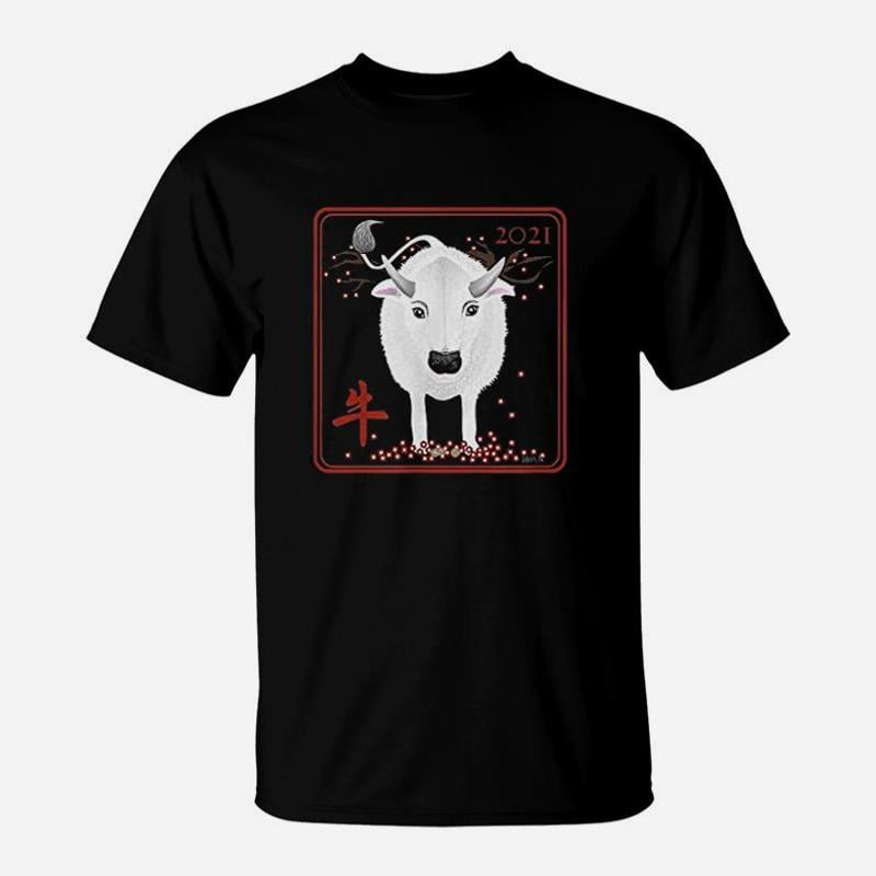 Chinese New Year Of The Ox 2021 2022 The White Metal Ox TShirt ...