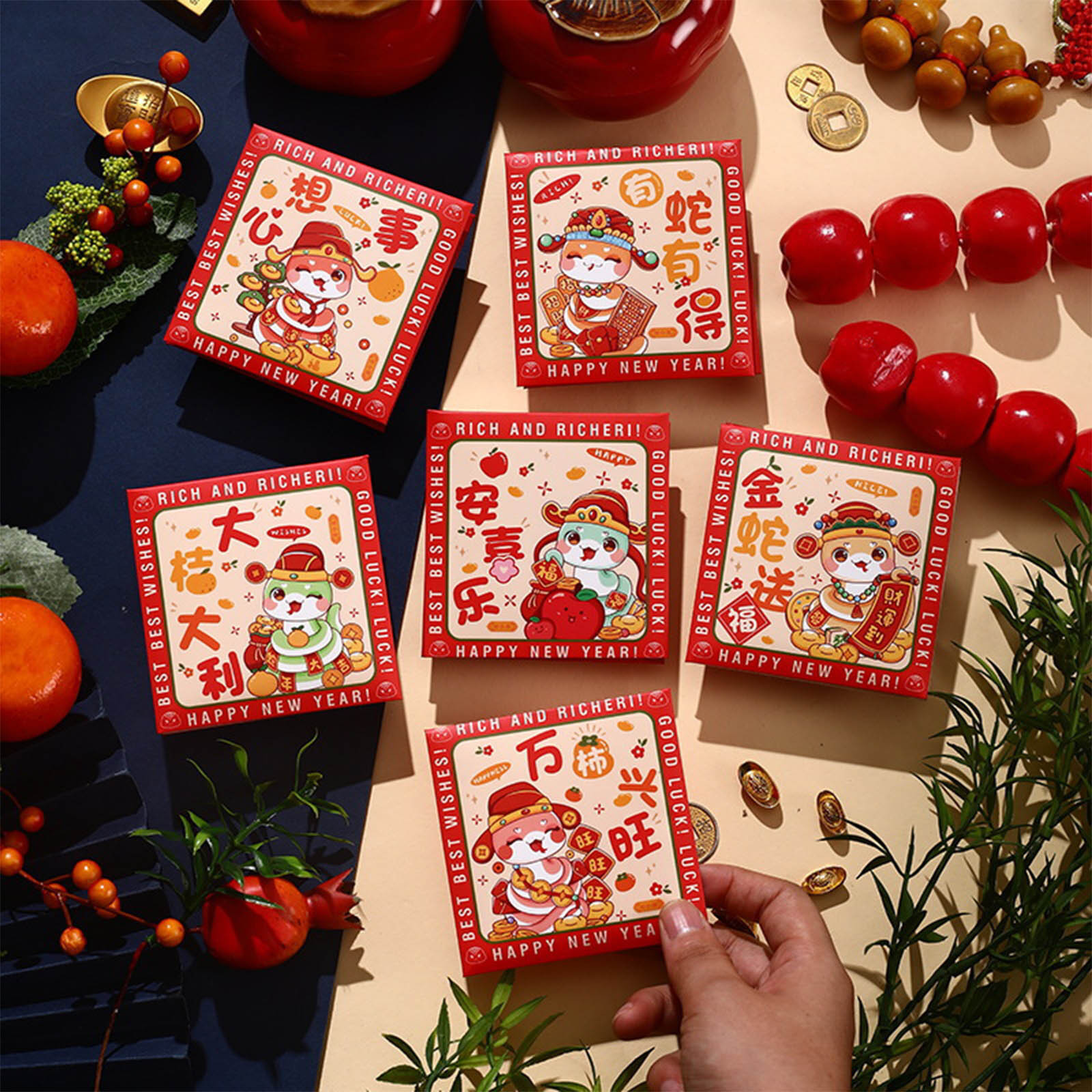 Chinese New Year Red Envelopes, 2025 Chinese Lunar New Year of the ...