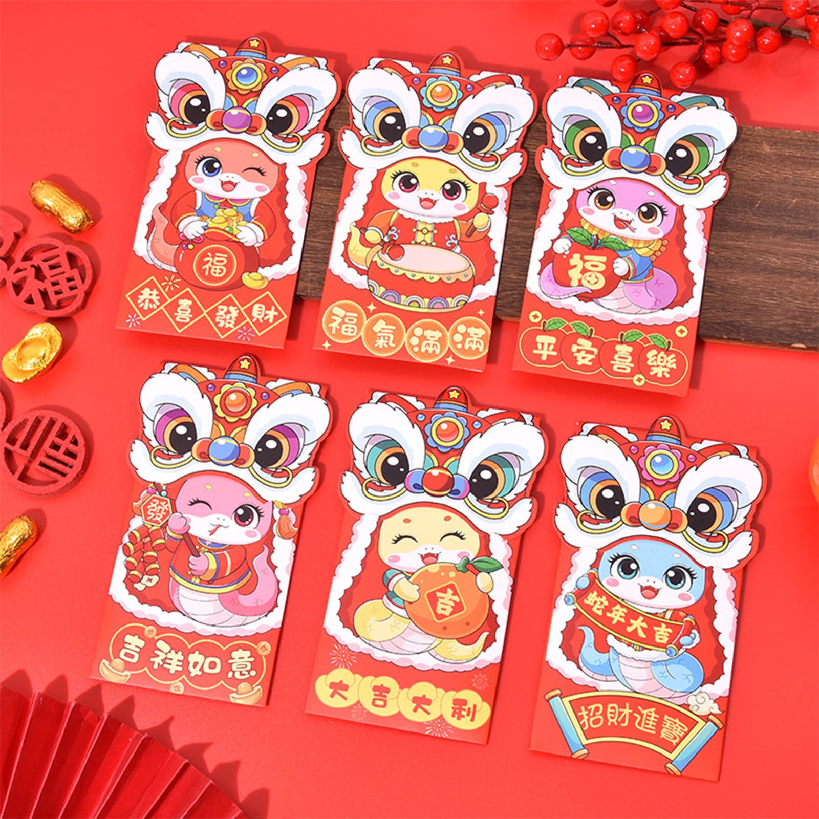 Chinese New Year Red Envelopes, 2025 Chinese Lunar New Year of the ...