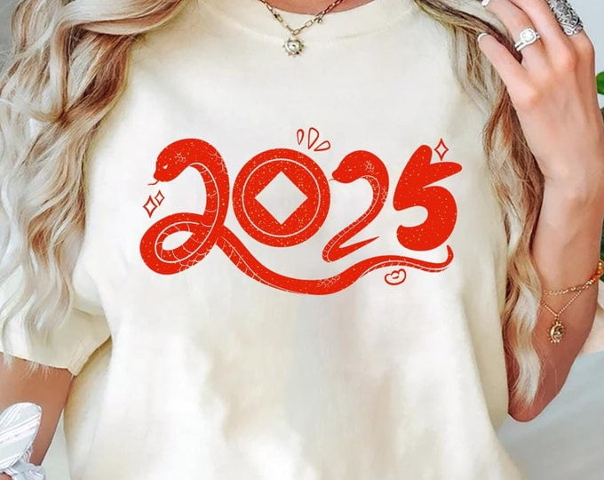 Chinese New Year Shirt, 2025 Snake T-shirt, Chinese Zodiac Tee, Lunar ...