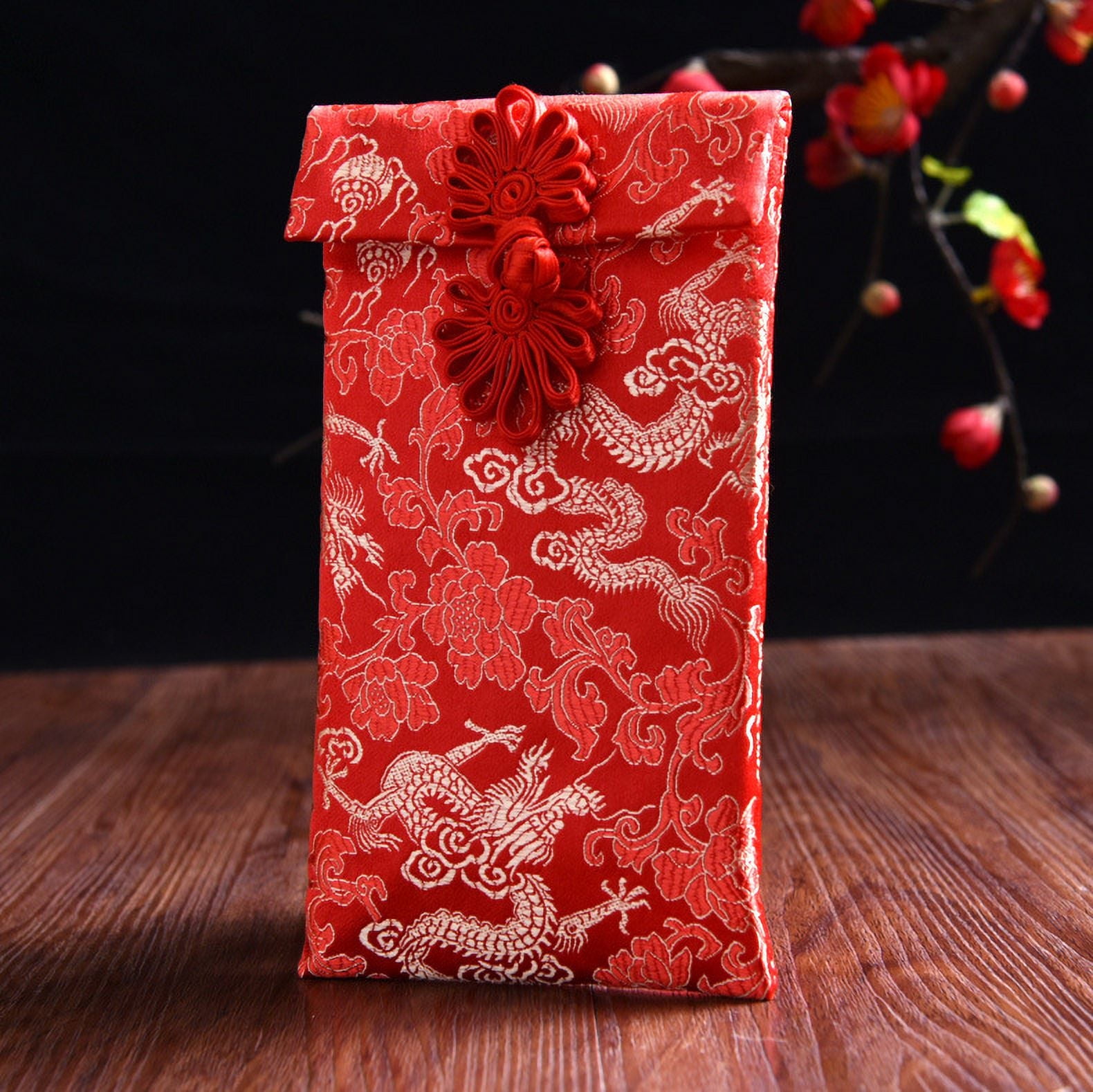 Chinese New Year Silk Red Envelopes, Lucky Money Red Packet, Lucky Coin ...