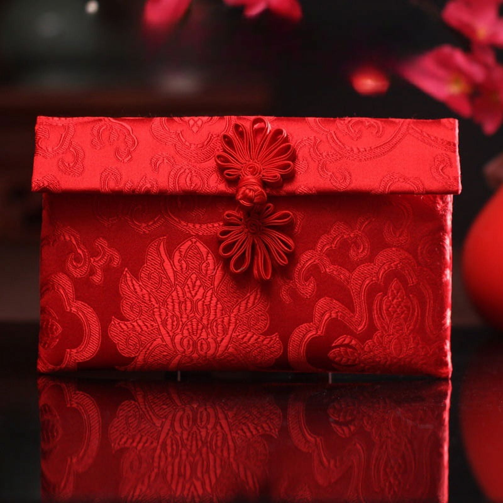 Chinese New Year Silk Red Envelopes, Lucky Money Red Packet, Lucky Coin ...