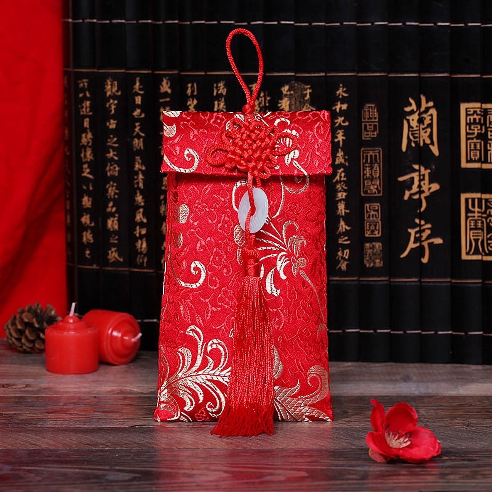 Chinese New Year Silk Red Envelopes, Lucky Money Red Packet, Lucky Coin ...