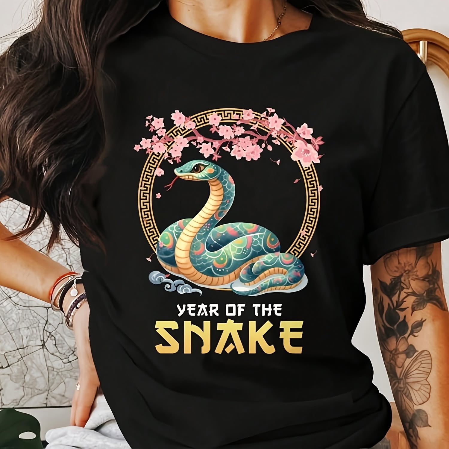 Chinese New Year Snake T-S1Hirt Lunar New Year Zodiac Snake Ry Blo Art ...