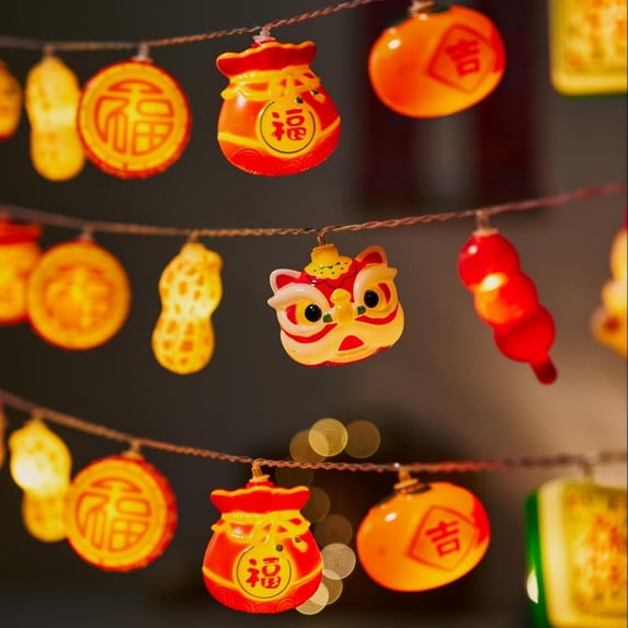 Chinese New Yr Decorations 2026, Lunar String Lights 20 LED Window ...
