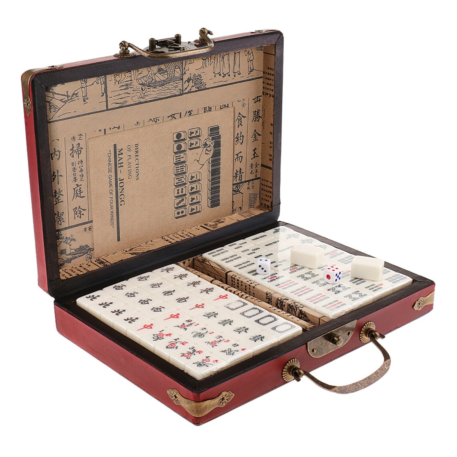 Chinese Numbered Mahjong Set 144 Tiles Mah Jong Set Portable Chinese ...