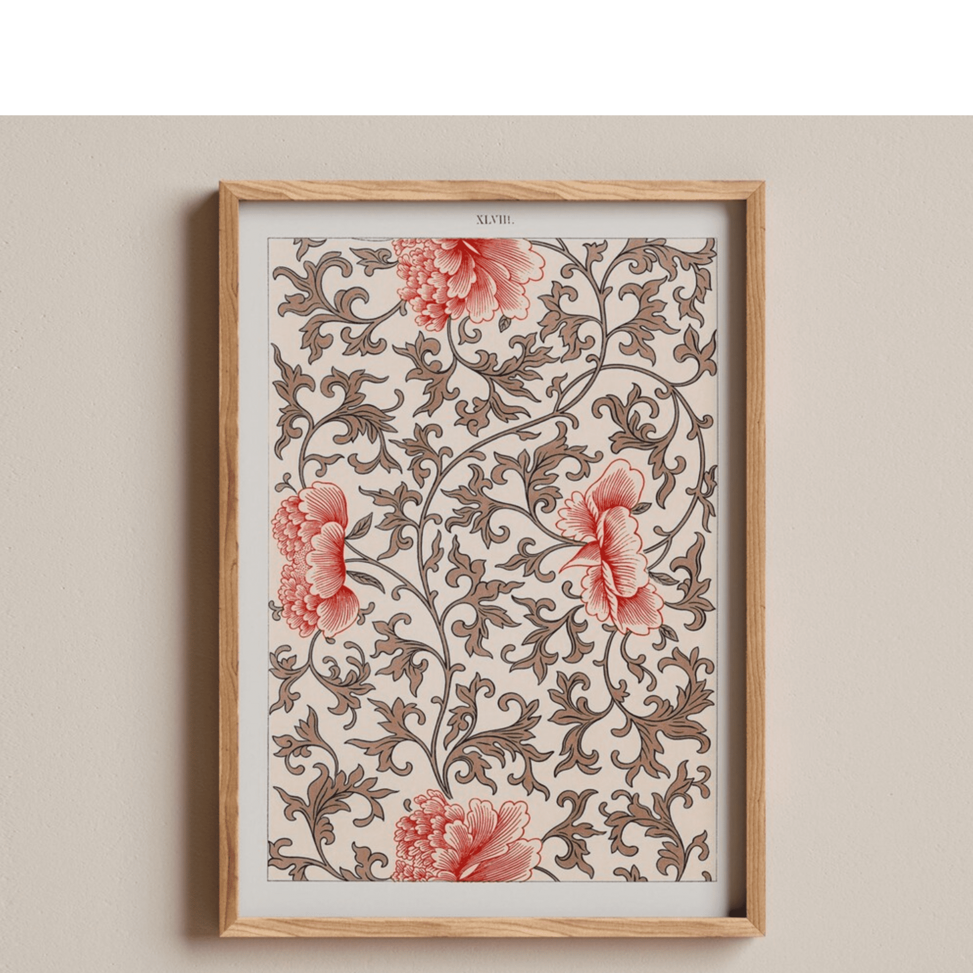 Chinese Ornament Owen Jones Victorian Floral Pattern Decorative Wall ...