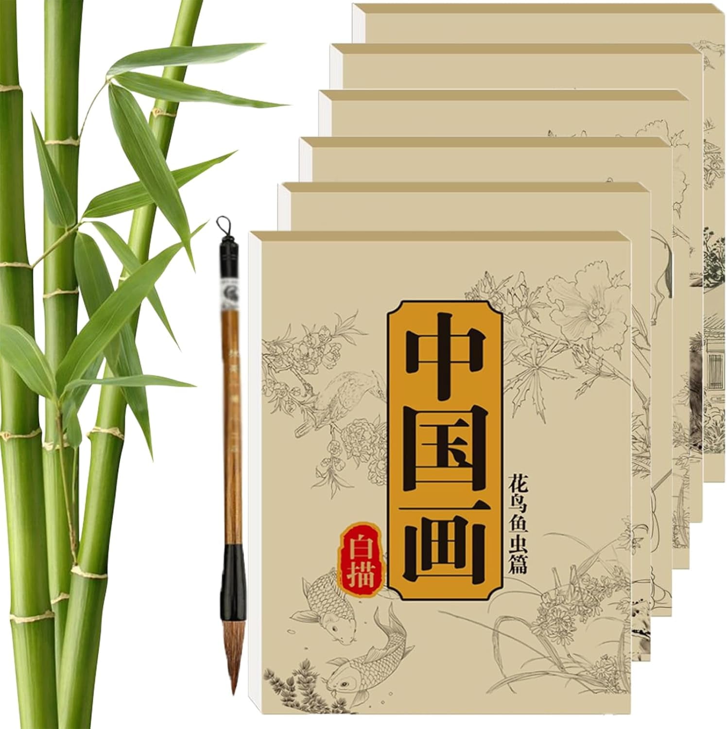 Chinese Painting White Drawing Copying Album, Chinese Calligraphy Paper ...