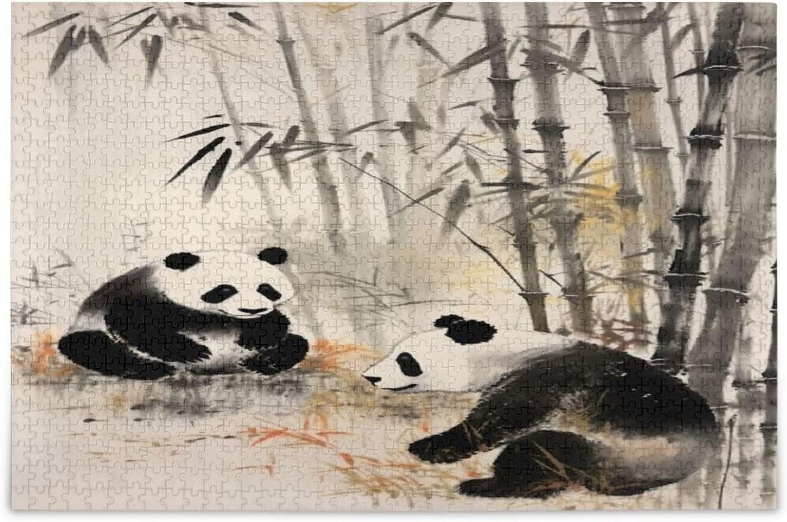 Chinese Panda Bamboo 500 Piece Large Jigsaw Puzzle for Adults - Game ...