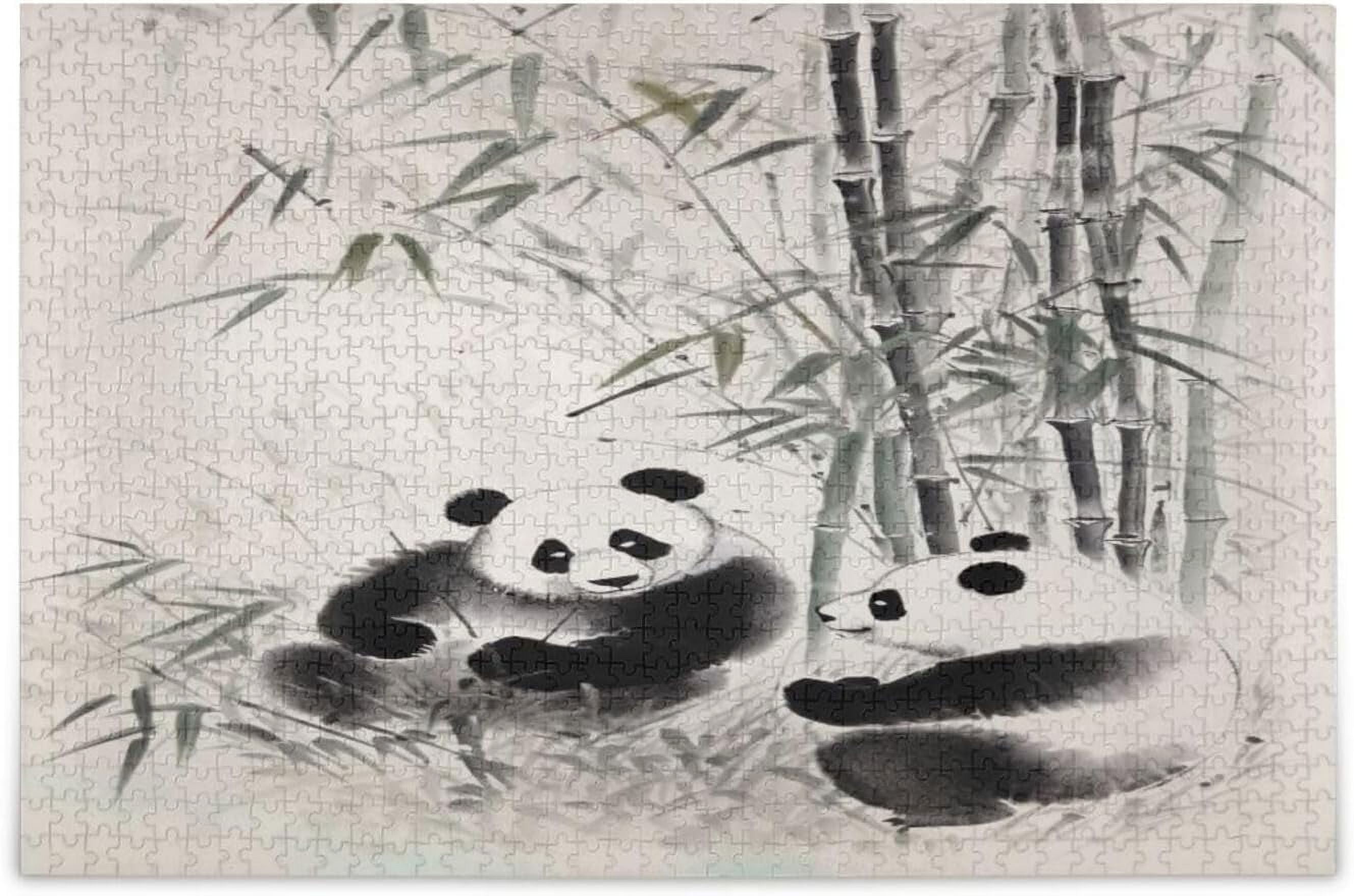 Chinese Panda Bamboo 500 Piece Large Jigsaw Puzzle for Adults - Game ...