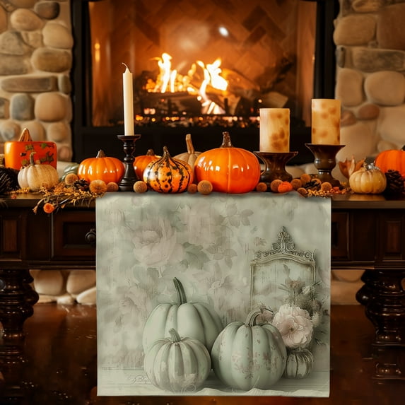 Chinese Pumpkin Rose Board Table Runners Dresser Table r Washable ...