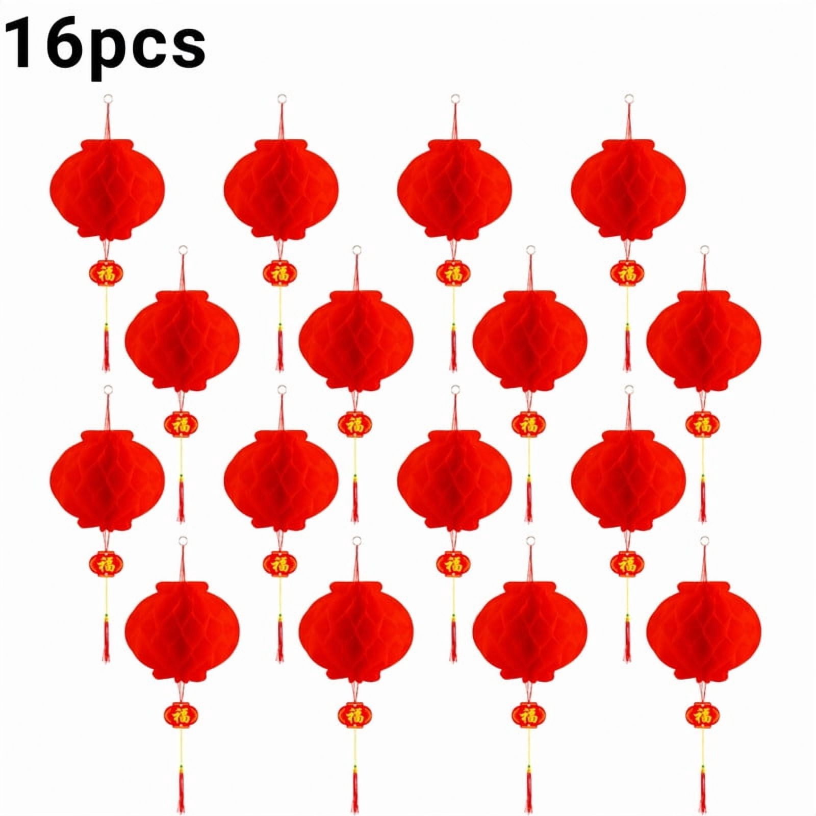 Chinese Red Lanterns 16PCS, Large Pack Hanging Decor for Wedding ...