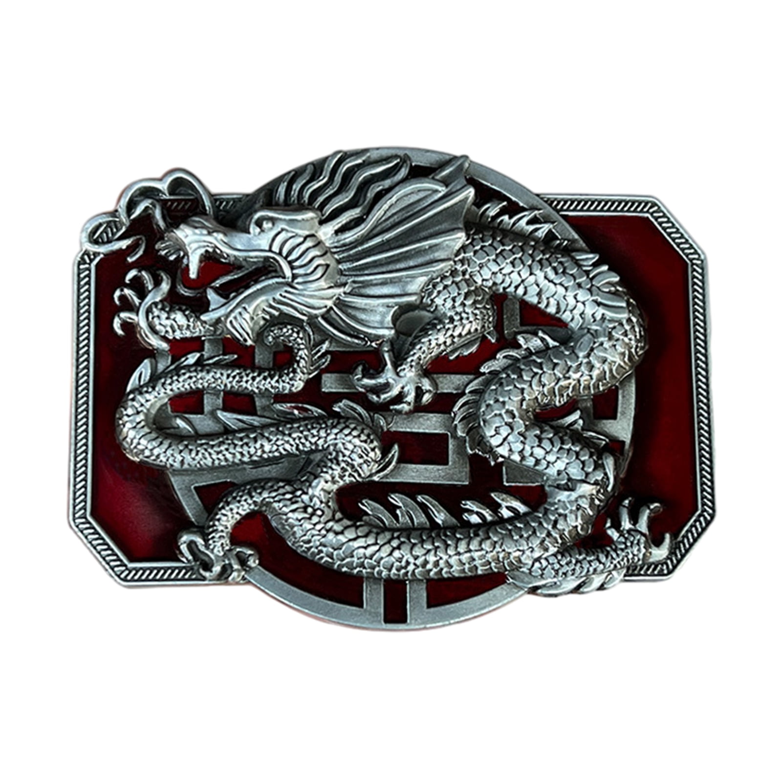 Chinese Relief Dragon Pattern Buckle Belt Replacing Components Western ...