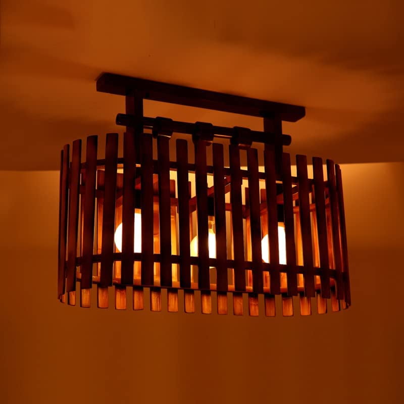 Chinese Retro Bamboo Ceiling Lamp, Antique Grille Lamp, Restaurant Lamp ...