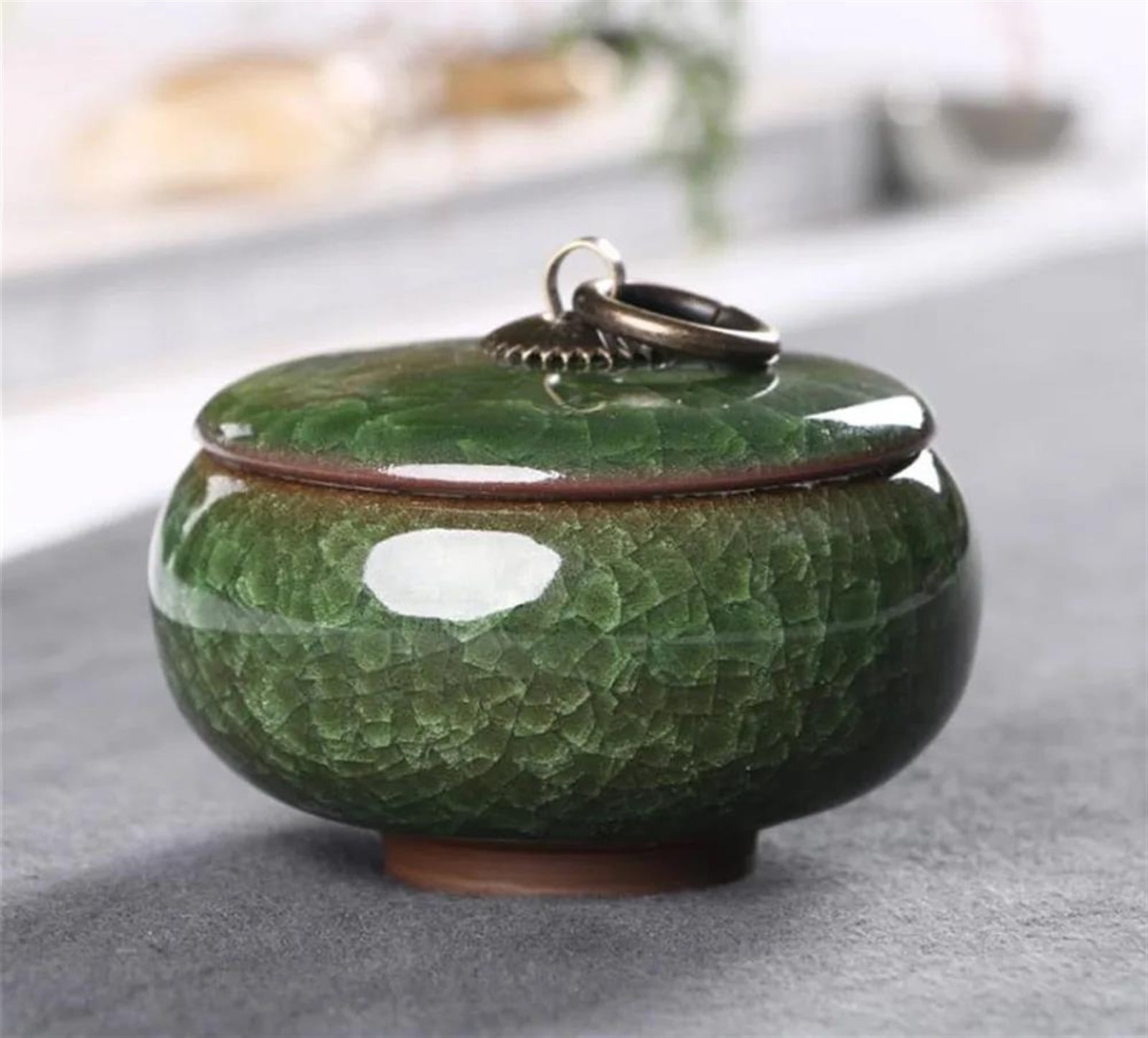 Chinese Retro Ice Crack Tea Caddies Ceramic Tin Teaware Set Accessories ...