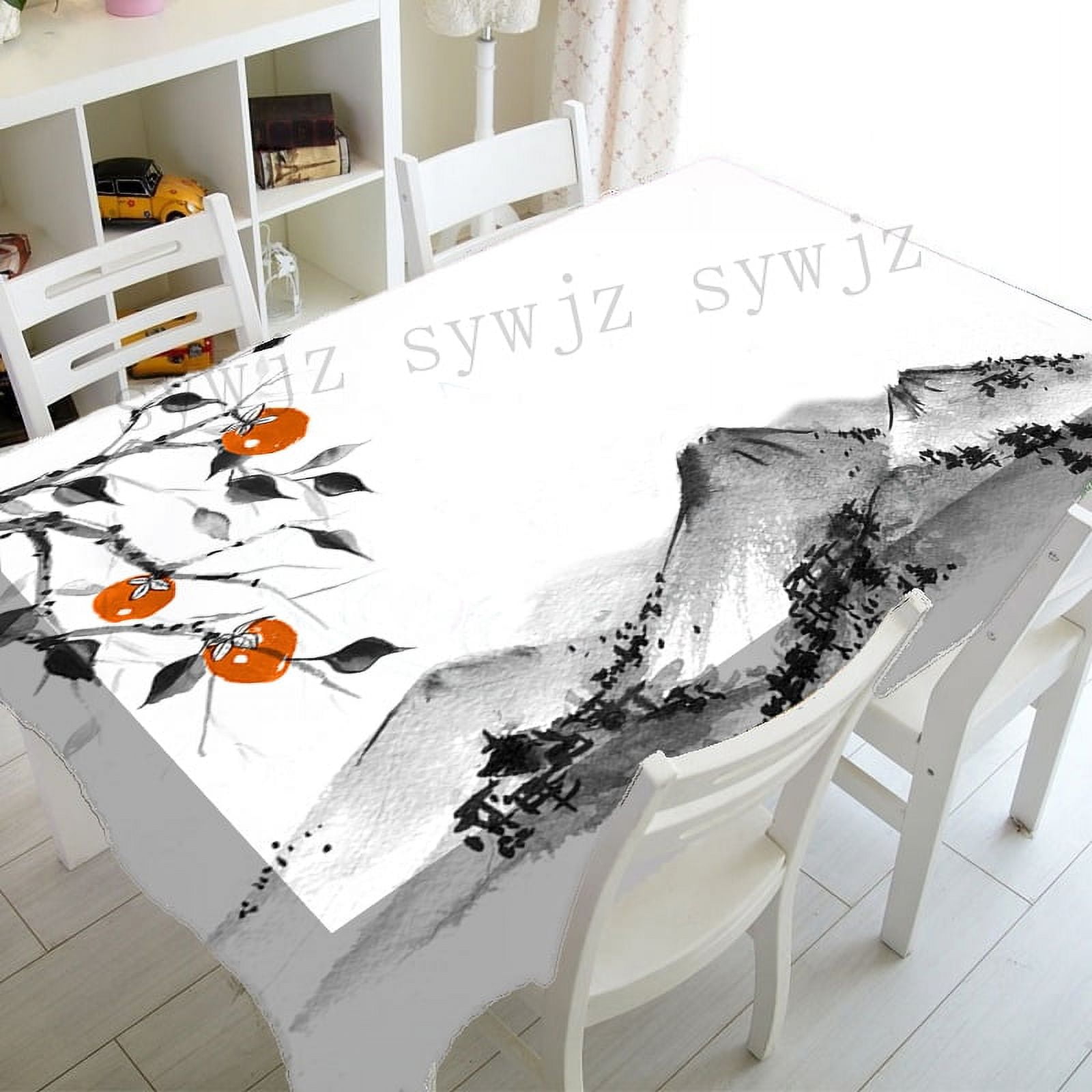 Chinese Retro Ink Painting Rectangular Tablecloth Tablecloth Wedding ...