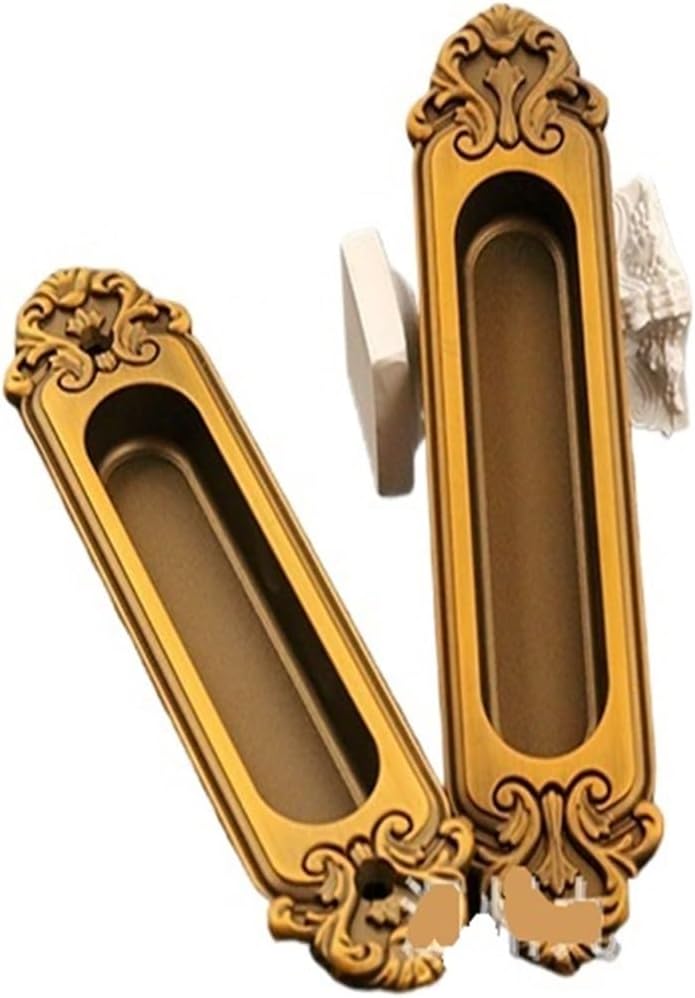 Chinese Retro Sliding Door Lock Indoor Cabinet Wooden Door Double-Sided ...