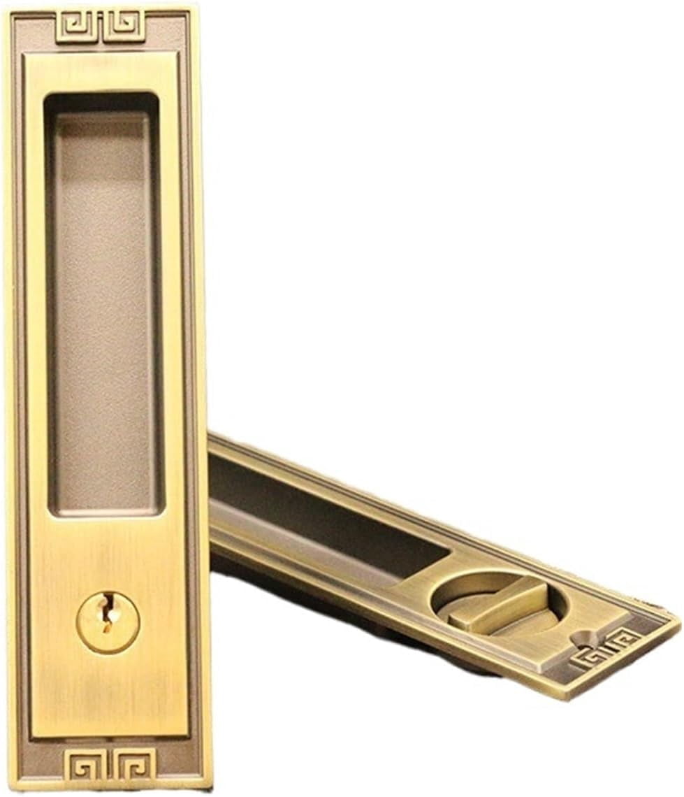 Chinese Retro Sliding Door Lock Indoor Cabinet Wooden Door Double-Sided ...