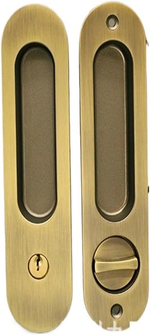 Chinese Retro Sliding Door Lock Indoor Cabinet Wooden Door Double-Sided ...