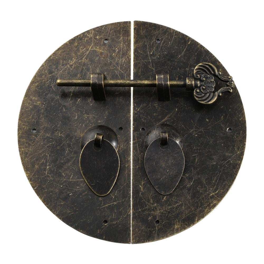Chinese Round Iron Buckle Panel With Copper Lock Nose, Crafted For ...