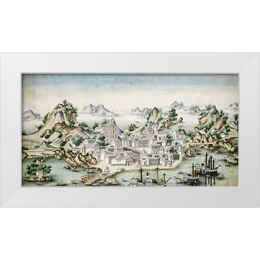 Chinese School 24x14 White Modern Wood Framed Museum Art Print Titled ...