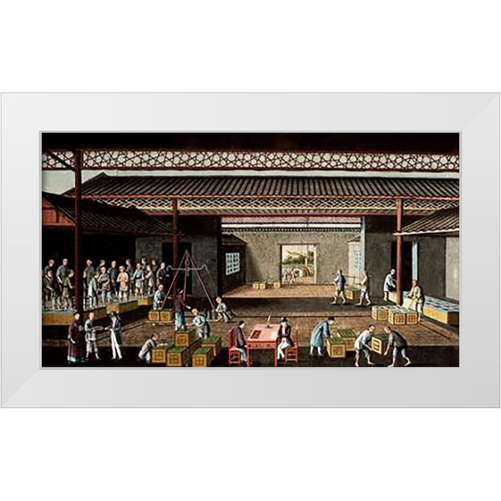 Chinese School 24x15 White Modern Wood Framed Museum Art Print Titled ...