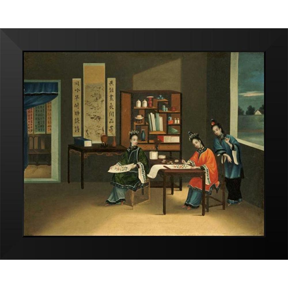 Chinese School 24x19 Black Modern Framed Museum Art Print Titled - An ...