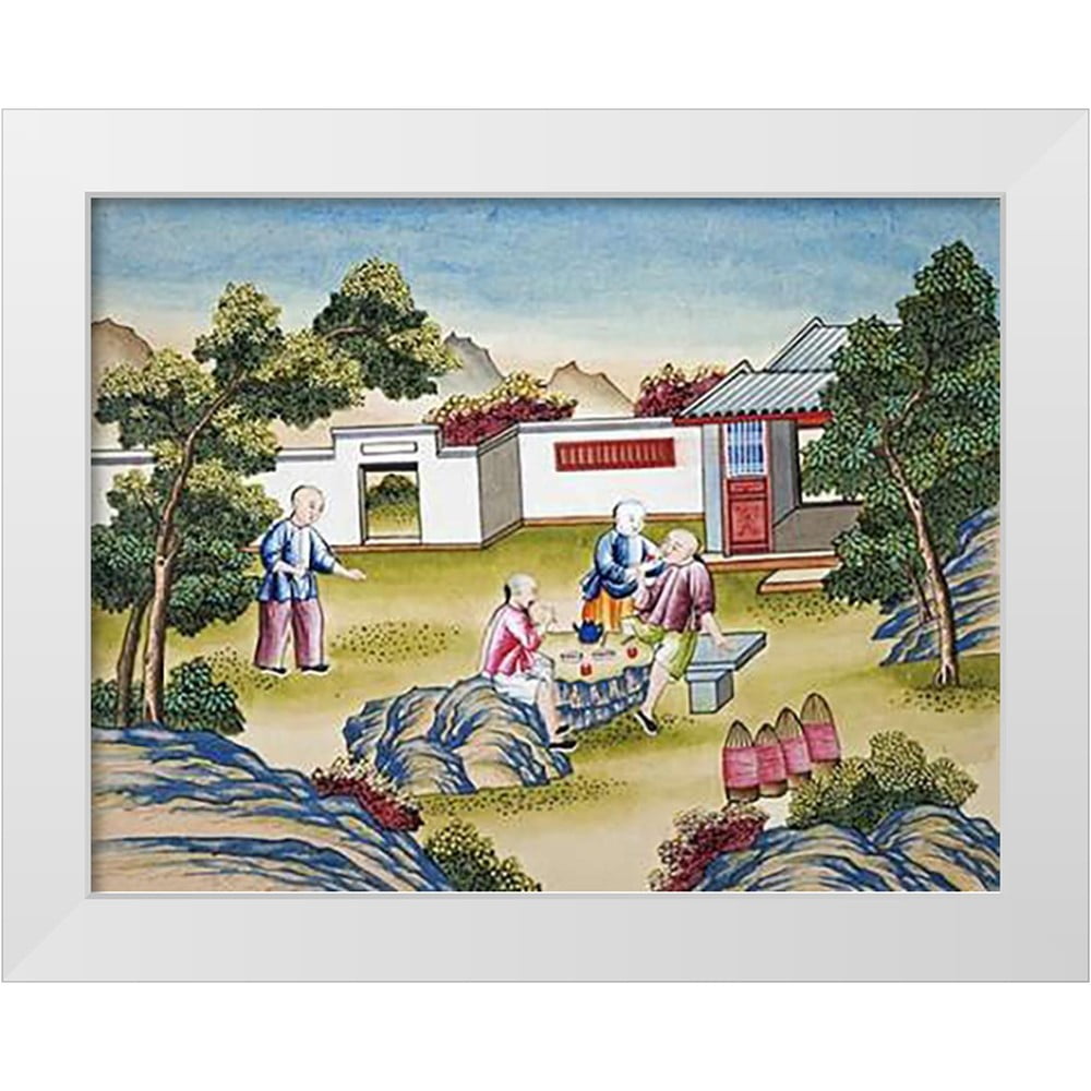 Chinese School 24x19 White Modern Wood Framed Museum Art Print Titled ...