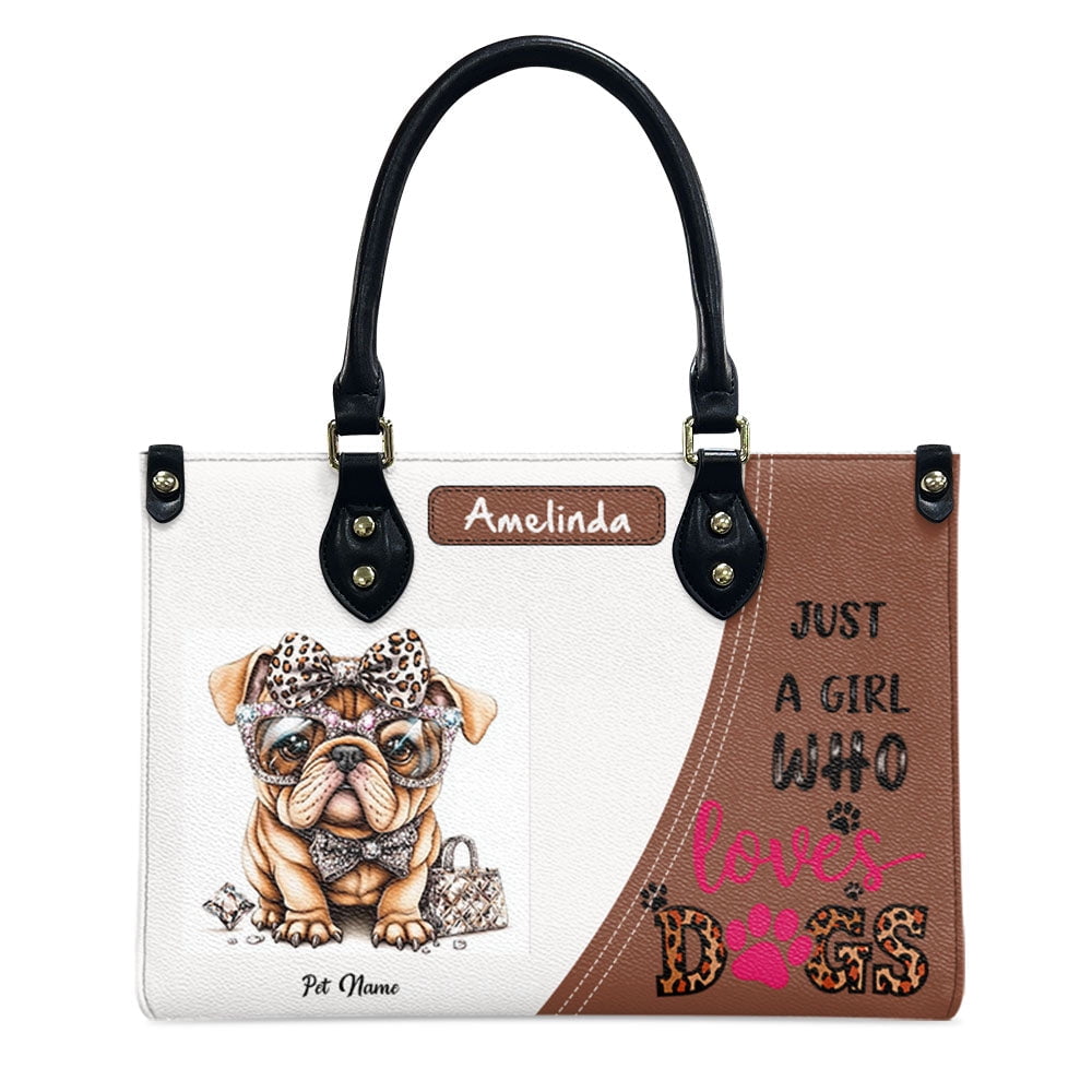 Chinese Shar-Pei Dog Bag, Personalized Leather Handbags For Women ...