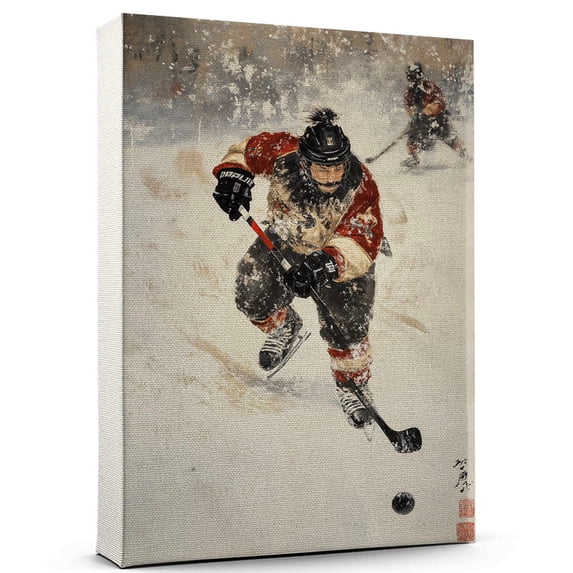 Chinese Shar Pei Dog Stretched Canvas Size 8x12 Ice Hockey Canvas ...