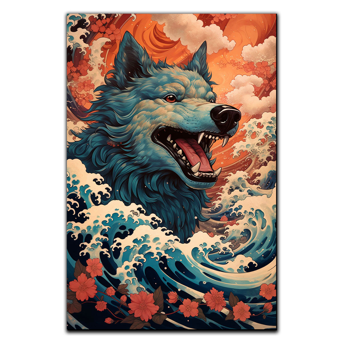 Chinese Shar Pei Dog Wall Art Canvas for Classroom, Home Decor ...