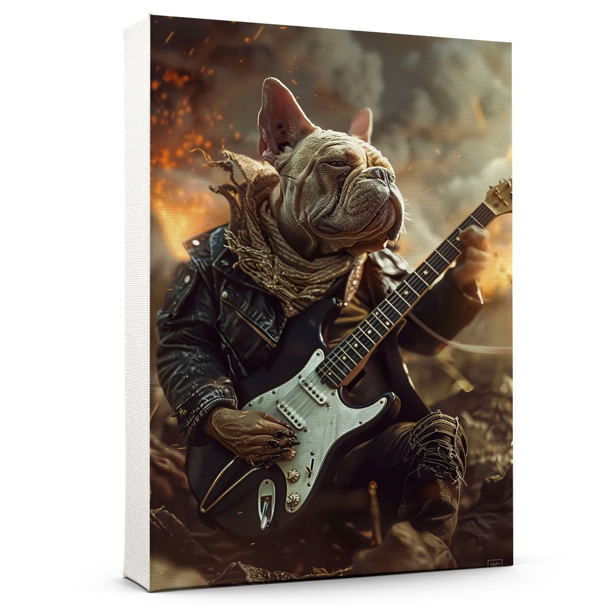 Chinese Shar Pei Dog and Guitar Picture Poster Unframe, Chinese Shar ...