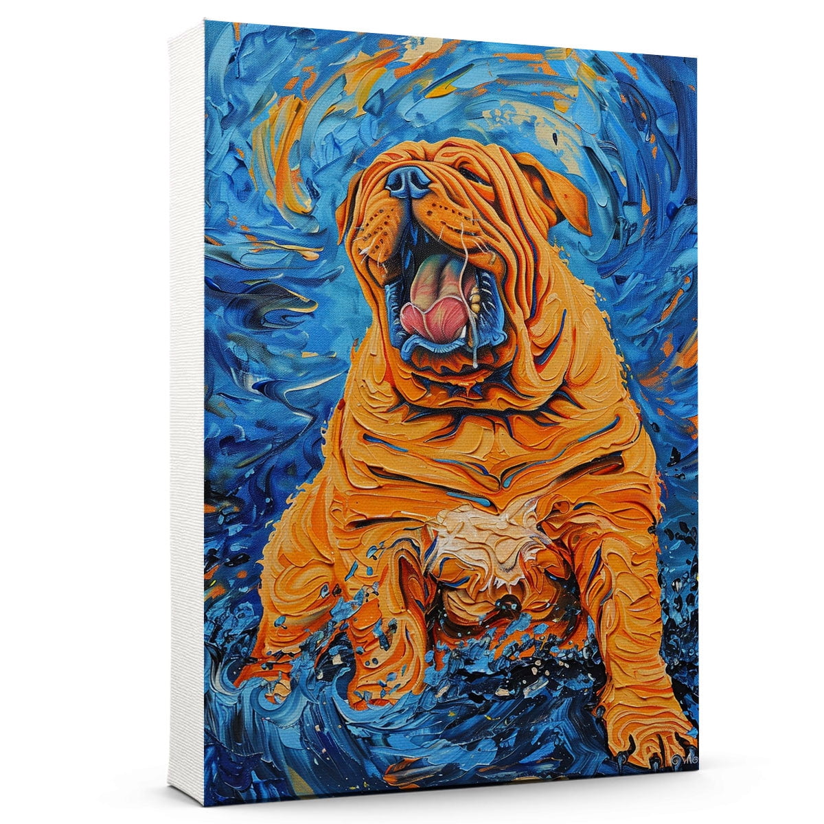 Chinese Shar Pei Scream Funny Dog Poster Unframe, Chinese Shar Pei Dog ...