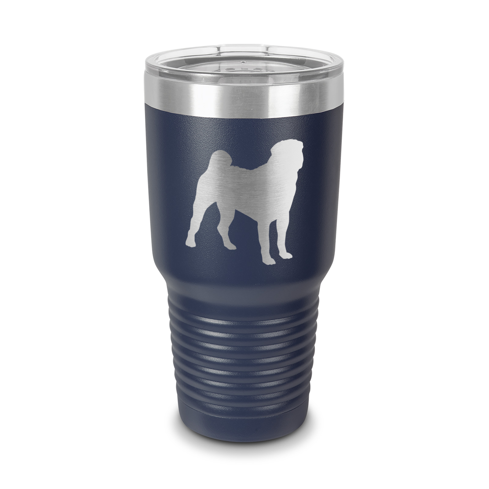 Chinese Shar-Pei Tumbler 30 oz - Laser Engraved w/ Clear Lid ...