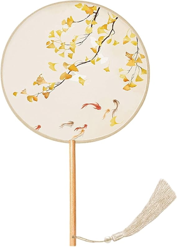 Chinese Silk Round Hand Fan - Translucent Floral Embroidery, Classical ...