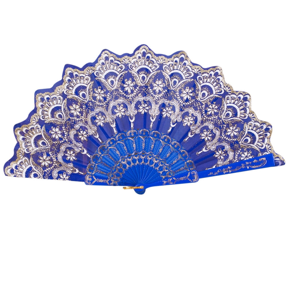 Chinese Style Dance Wedding Party Lace Silk Folding Hand Held Flower ...