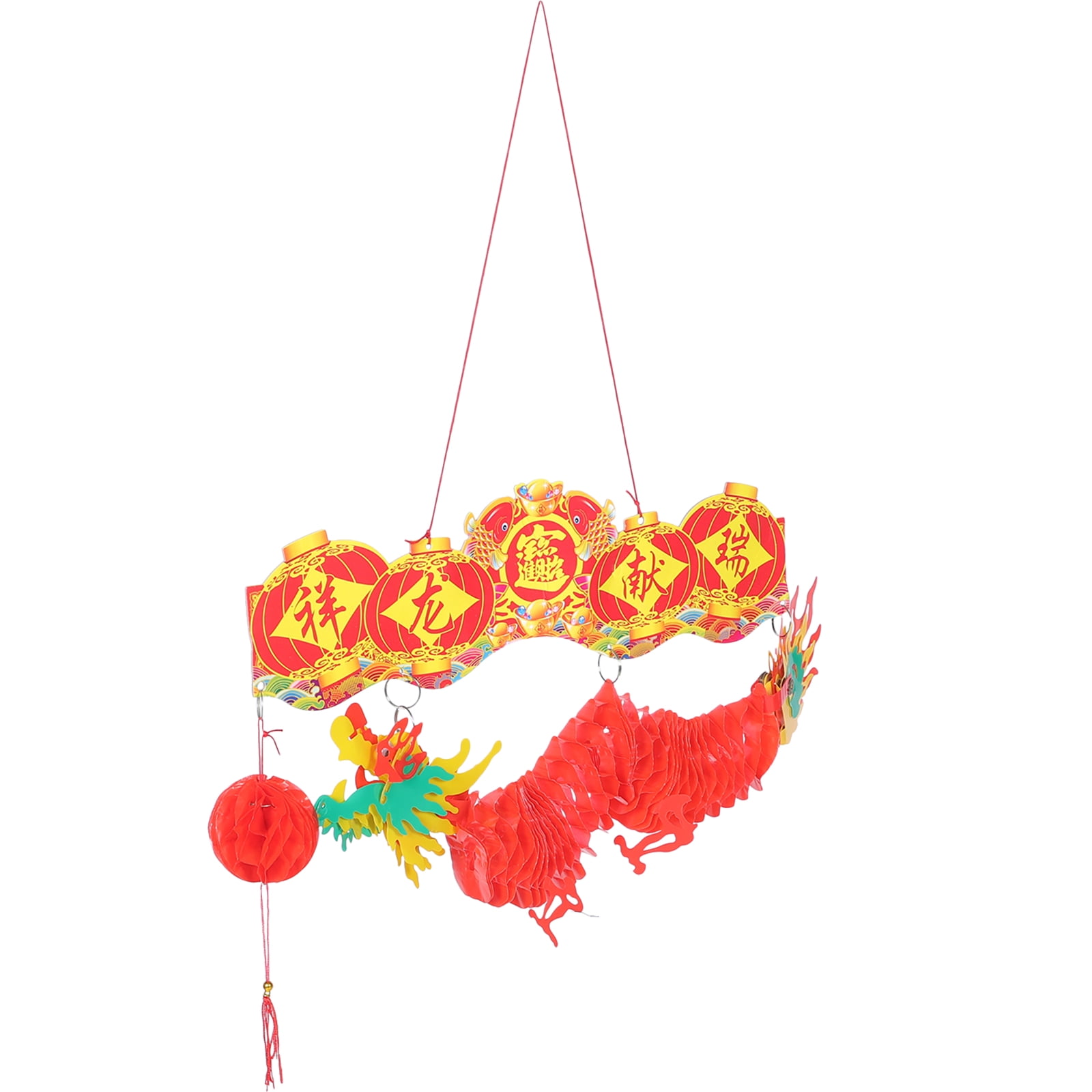 3D Dragon Paper Lantern Decoration for New Year Chinese Dragon Hanging ...