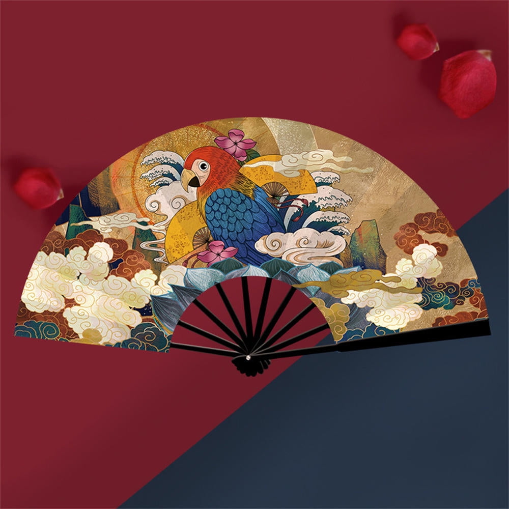 Chinese Style 8 Inch Shanhaijing Folding Fan Hanfu Cheongsam Dance ...