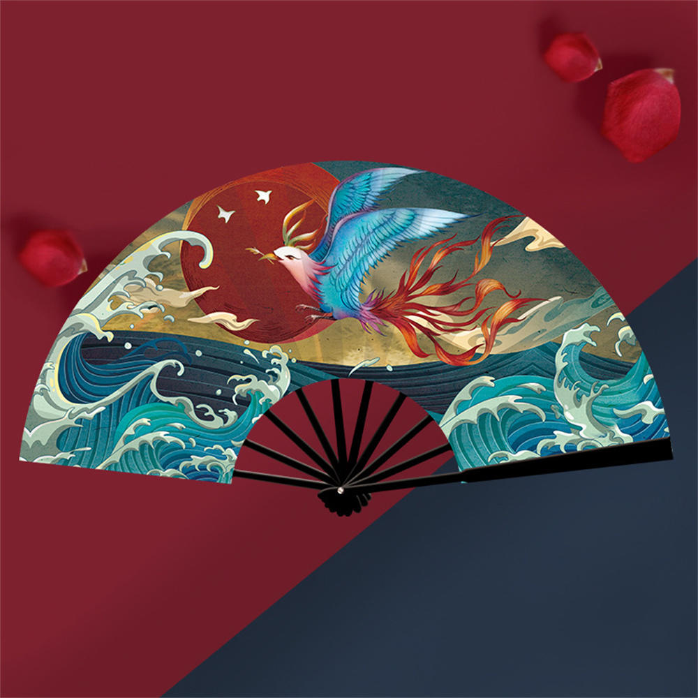 Chinese Style 8 Inch Shanhaijing Folding Fan Hanfu Cheongsam Dance ...