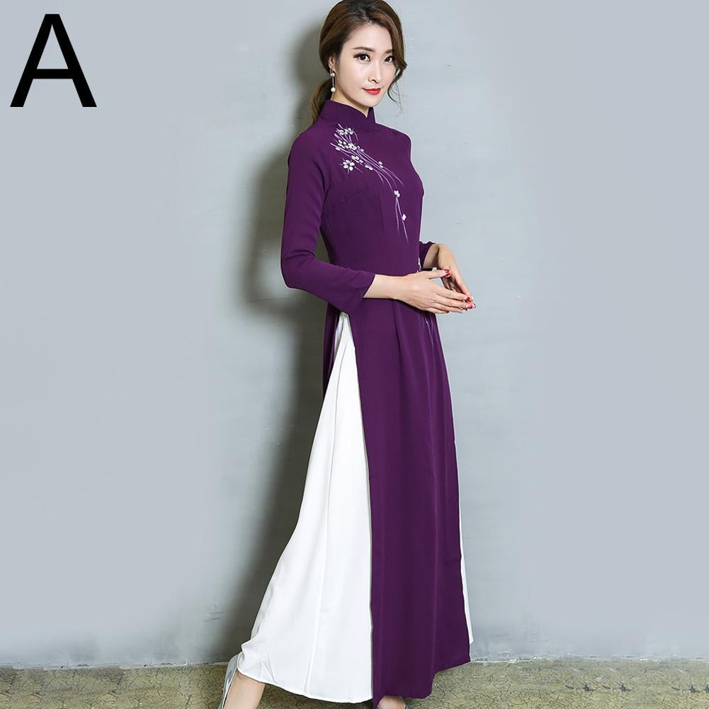 Chinese Style Ao Dai Retro Artistic Style for Various Formal Occasions ...
