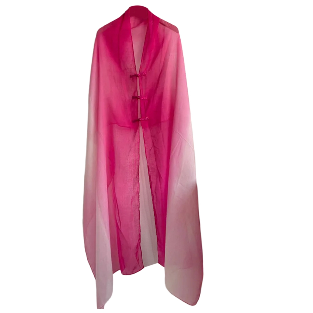 Chinese Style Buttons Closure Front Shawl Scarf Wrap for Ladies Ethnic ...