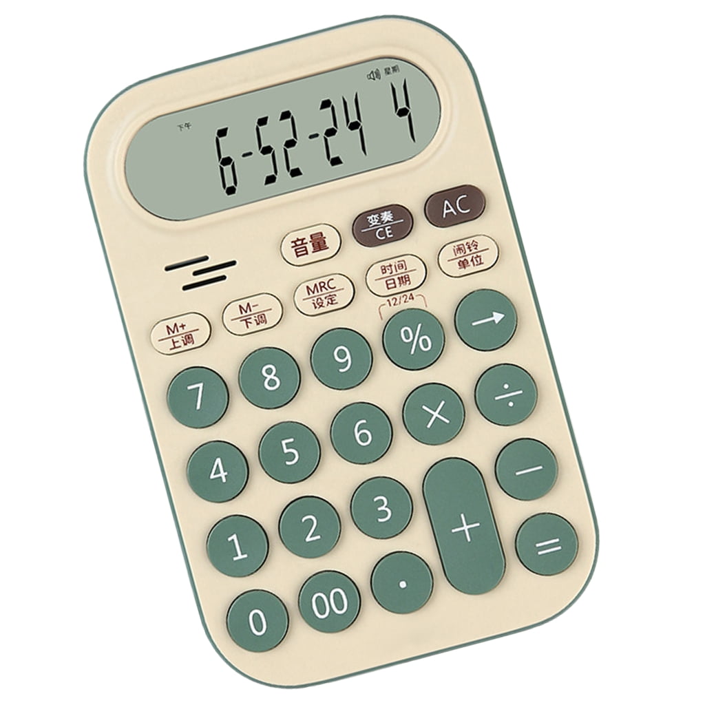 Chinese Style Calculator Large Buttons for Office School, 12Digit ...