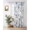 Chinese Style Curtains 54 inches Long for Living Room Bedroom Blue ...
