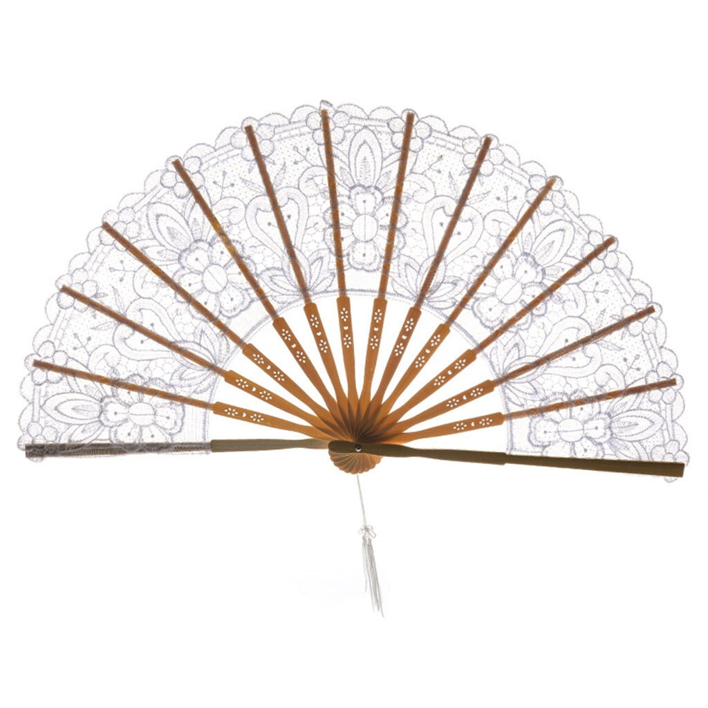 Folding Fans Vintage Chinese Style Dance Wedding hand fan Hollow Lace ...