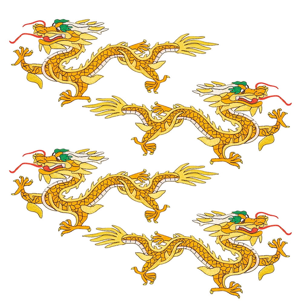 Chinese Style Dragon Computerized Embroidery Cloth Iron on/Sew on ...